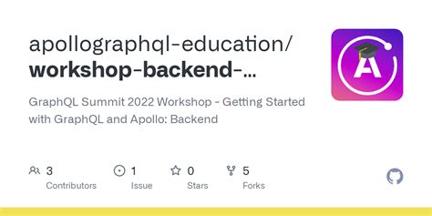 GitHub Apollographql Education Workshop Backend Getting Started GraphQL Summit Workshop