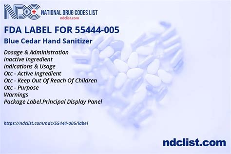 Fda Label For Blue Cedar Hand Sanitizer Indications Usage And Precautions