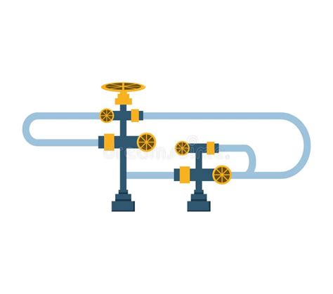 Pipeline Petroleum Industry Icon Stock Illustration Illustration Of