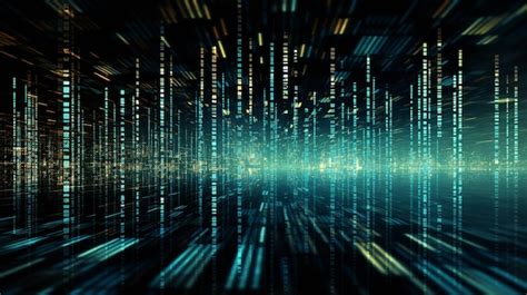 Premium AI Image Abstract Digital Binary Data On Computer D Illustration
