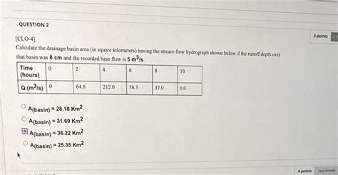 Solved CLO Calculate The Drainage Basin Area In Square Chegg
