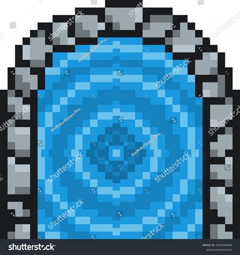 블루 포털, 픽셀 아트 포털 게이트 스톡 일러스트 2202162905 | Shutterstock