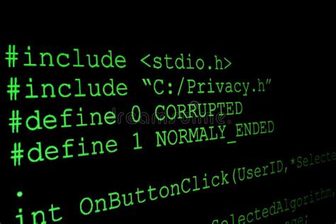 Program Code On A Monitor Stock Illustration Illustration Of Light 24809557