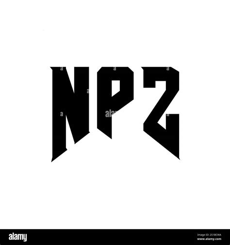 NPZ Letter Logo Design For Technology Company NPZ Logo Design Black And White Color Combination