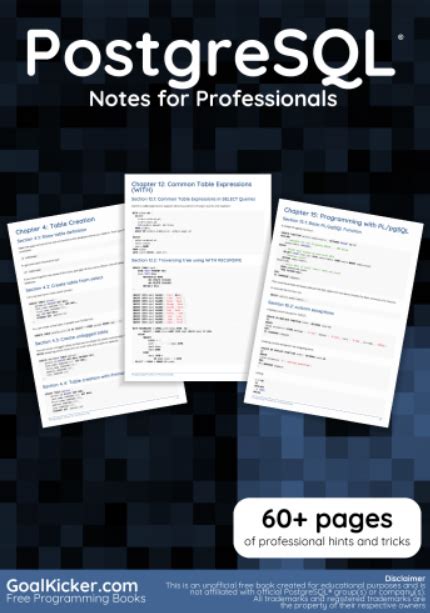 Postgresql Notes For Professionals Free Ebooks Of It [booksofall]