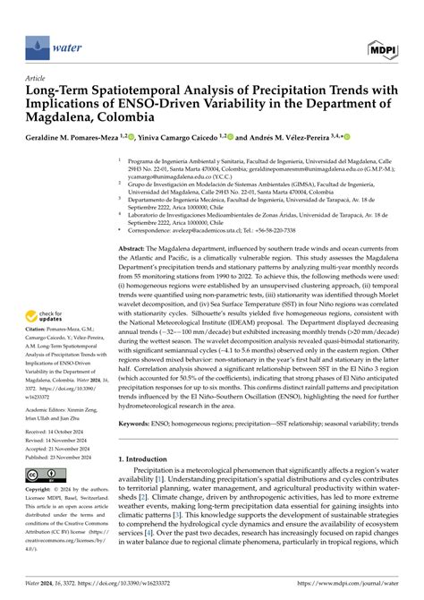 Pdf Long Term Spatiotemporal Analysis Of Precipitation Trends With Implications Of Enso Driven