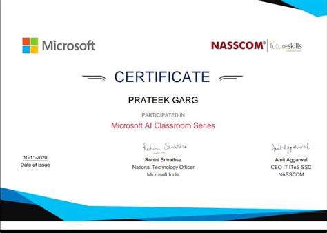 Prateek Garg On Linkedin Alwayslearning Microsoftai Continuouslearning Nasscom Machinelearnig