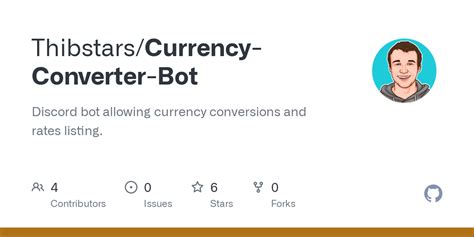 github thibstars currency converter bot discord bot allowing