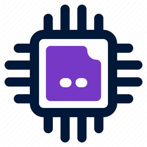 Processor Network Electronic Circuit Chip Icon Download On Iconfinder