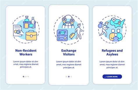 Premium Vector Migration Pathways Onboarding Mobile App Screen