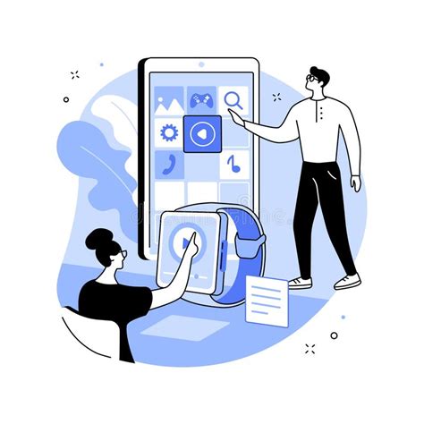 Wearable Mobile App Development Abstract Concept Vector Illustration Stock Vector