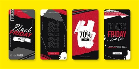 블랙 프라이데이 페이퍼 스타일 Ig 스토리 벡터 디자인 일러스트 블랙프라이데이에 대한 스톡 벡터 아트 및 기타 이미지 블랙