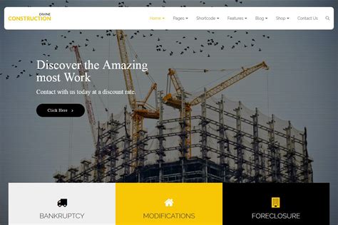 divine pro construction one page parallax html template