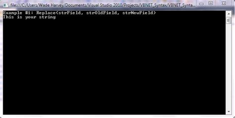 Vbnet Replace Code Sample