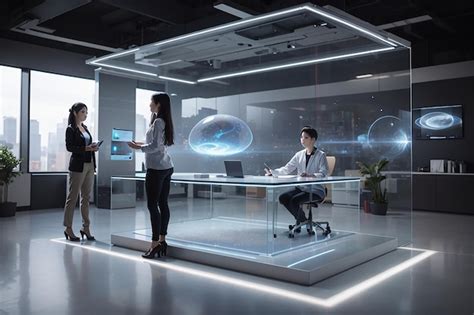 Premium Ai Image Spatial Holographic Displays Interactive 3d