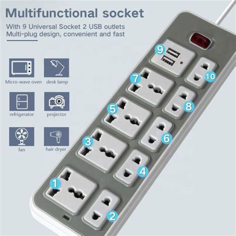 Original Heavy Multifunction Socket Plug Universal Socket Power Strip