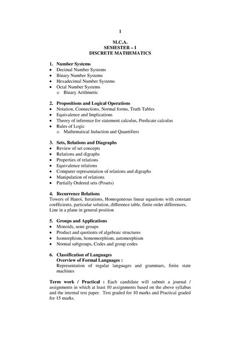 Discrete Mathematics Notes Mc Semester I Discrete Mathematics Number Systems Decimal