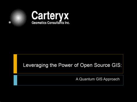 Leveraging Open Source Gis With Python A Qgis Approach Ppt