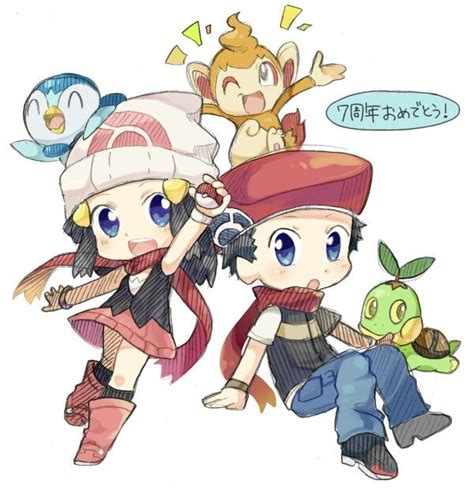 Pok Mon Diamond And Pearl Dawn Lucas Piplup Chimchar And Turtwig