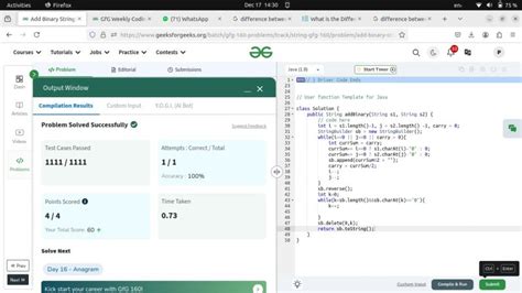Pravalika Singarapu On Linkedin Gfg160days Codingchallenge Geeksforgeeks Binarystrings