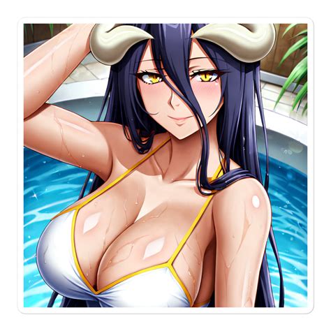 Albedo Waifu Kiss Cut Premium Sticker Waifu Supply