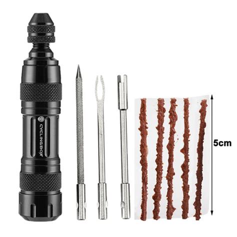 자전거 튜브리스 타이어 수리 도구 키트 실란트 고무 스트라이프 Mtb 도로 자전거 타이어 플러그 펑크 플랫 픽스 패치 드릴 5 개 Aliexpress