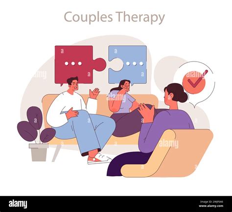 Couples Therapy Concept Visual Story Of Communication And Problem