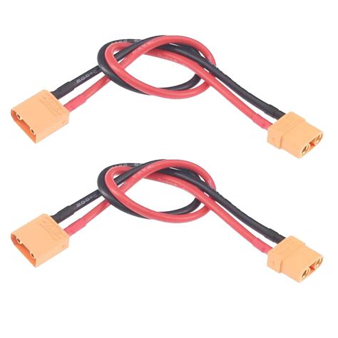 Yiqigou 2 Pcs Xt90 Male Plug Connector To Xt90 Female Plug Connector Adapter