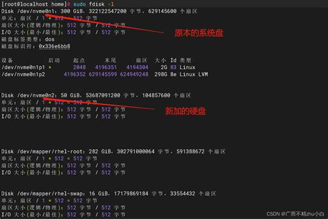 linux操作系统新增一块硬盘挂载到home路径操作步骤 linux挂载磁盘到home csdn博客