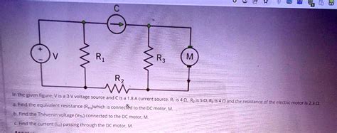 solved texts in the given figure v is a voltage source and c is a 1