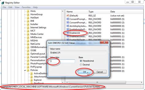 Disable UAC In Windows 7