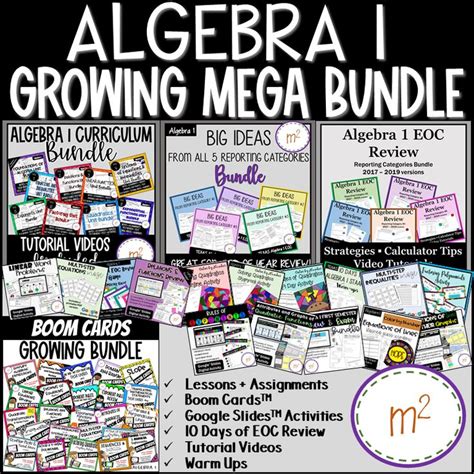 Algebra 1 Curriculum Mega Bundle With Activities Graphing Quadratics Curriculum Mapping