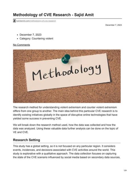 Methodology Of Cve Research Sajid Amit Pdf