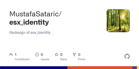 github mustafasataric esx identity redesign of esx identity