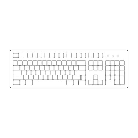 Computer Keyboard Line Art 34812667 Vector Art At Vecteezy