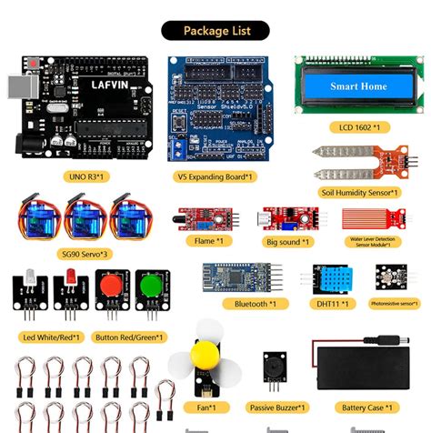 lafvin smart home house kit learning programming kits with uno r3 bo