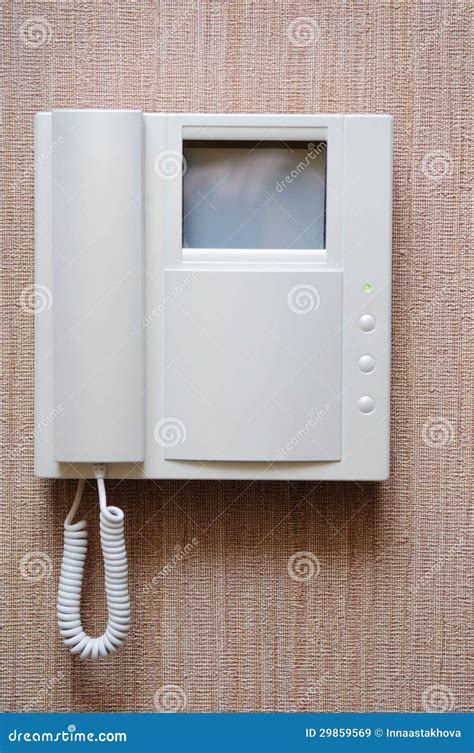 Security Intercom Button In The Apartment Door Stock Photography CartoonDealer Com 196836002