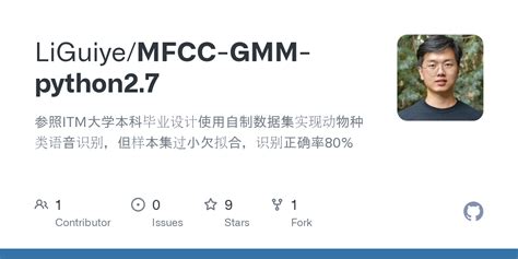 Github Liguiye Mfcc Gmm Python Itm