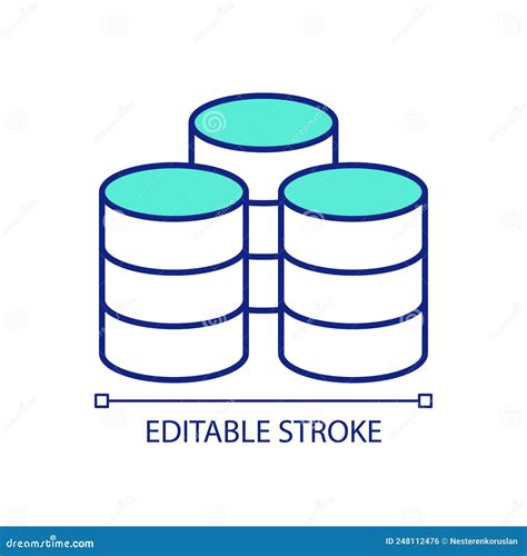 Big Data Storage Rgb Color Icon Stock Vector Illustration Of Line Business 248112476