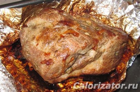 Свинина запеченная в фольге калорийность состав описание