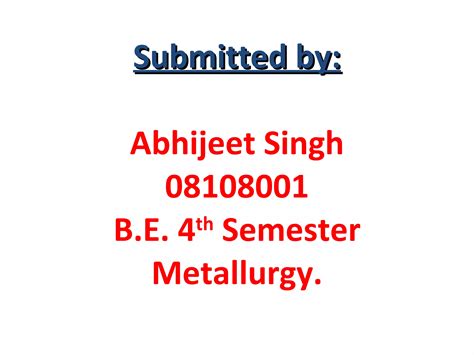 Extractive Metallurgy Presentation Zinc Ppt Cooking Food And Drink