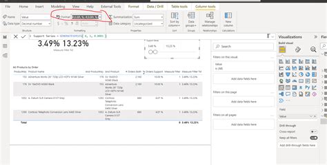 Creating Slicer Based On Support Measure For Market Basket Analysis Dax Calculations