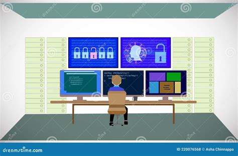 Concept Of Penetration Testing Vector Illustration Stock Vector