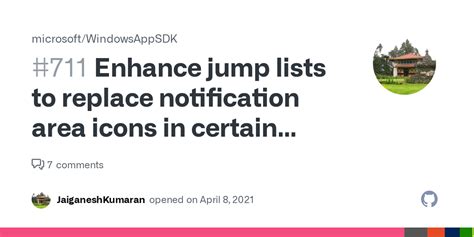 enhance jump lists to replace notification area icons in certain
