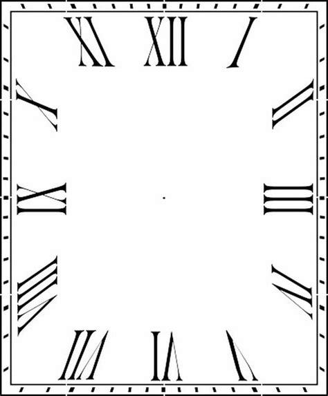 Rectangular Roman Numeral 12 36 Wide Clockface Wall Stencil Choice Of Sizes In 2021 Clock