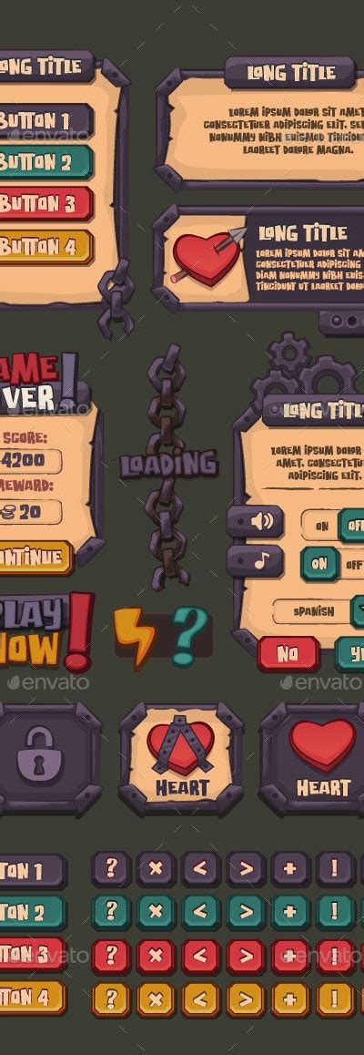 Ui Set 2 Vector Game Assets Graphicriver