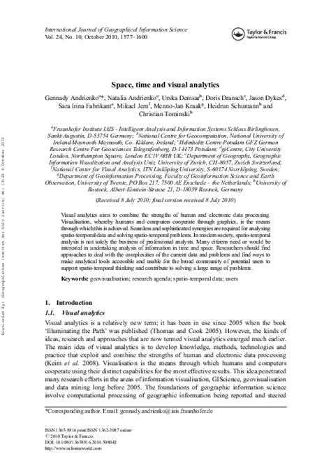 Pdf Space Time And Visual Analytics