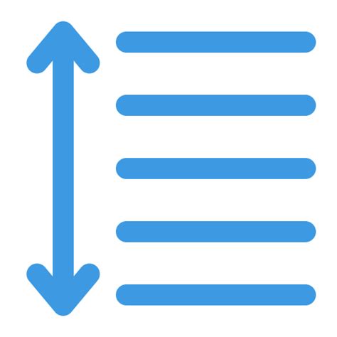 Line Spacing Generic Blue Icon