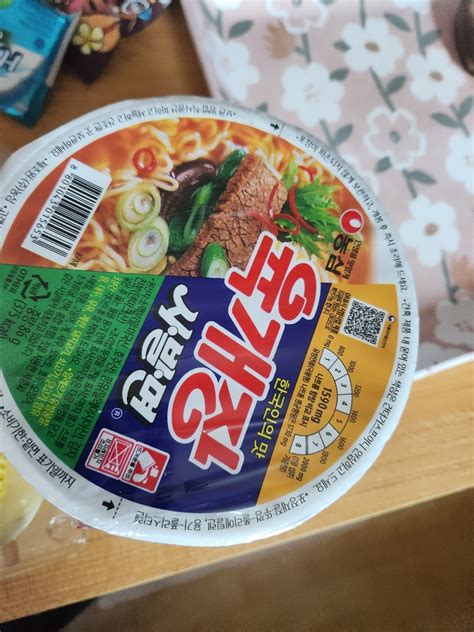 농심 육개장사발면 배민스토어