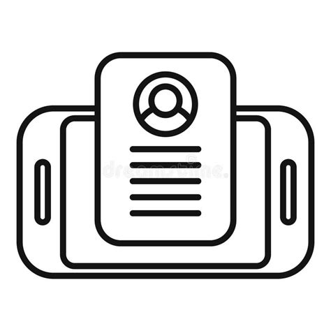 New Phone Login Data Icon Outline Vector Profile Code Device Stock